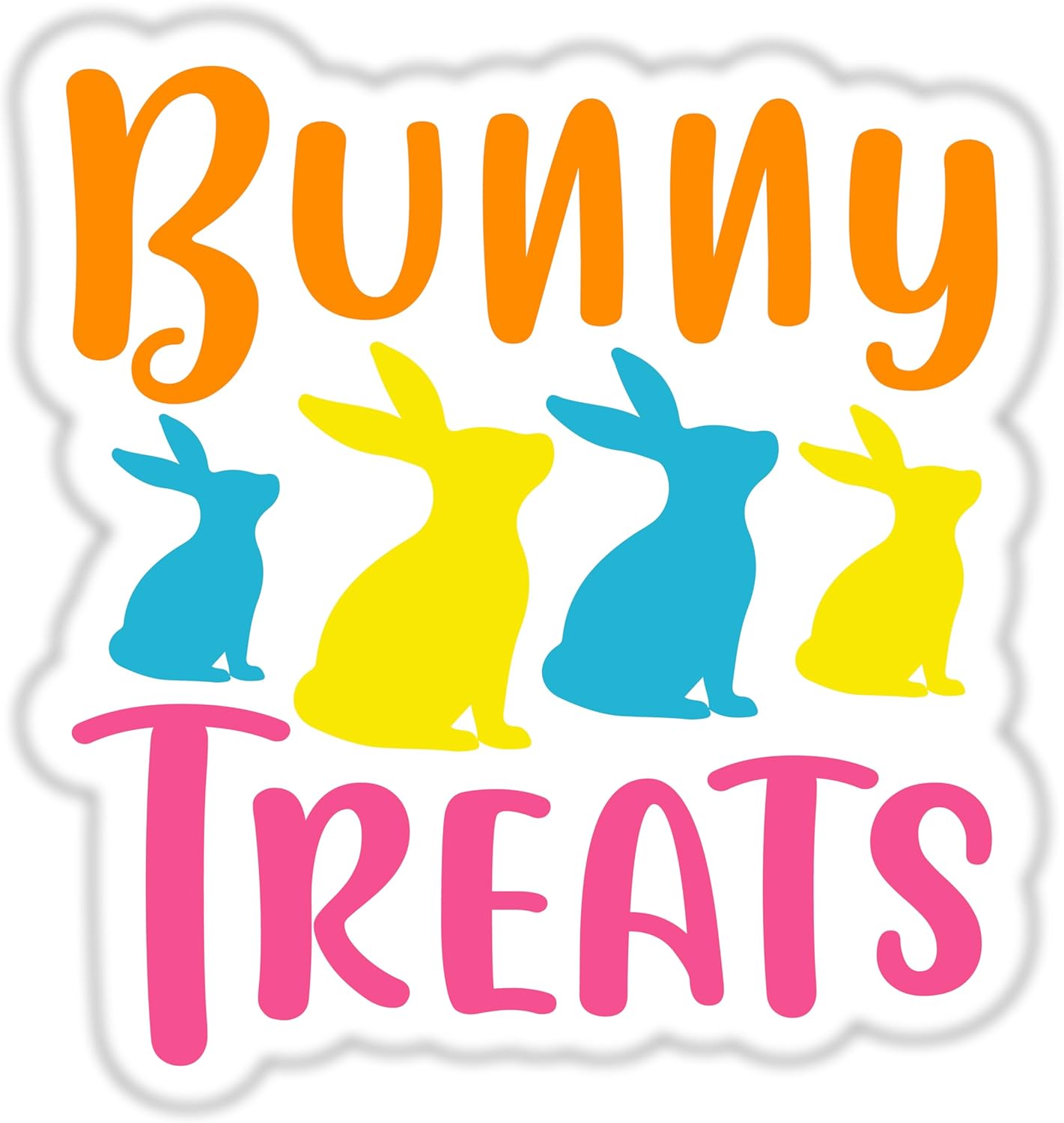 Inspirational Quote "Bunny Treats" Motivational Sticker Vinyl Decal Mo