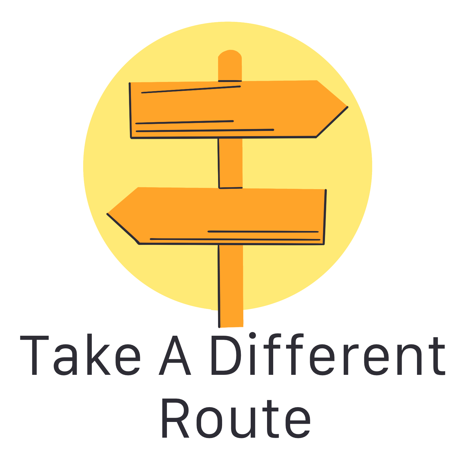 Inspirational Quote Take A Different Route Motivational Sticker Vinyl