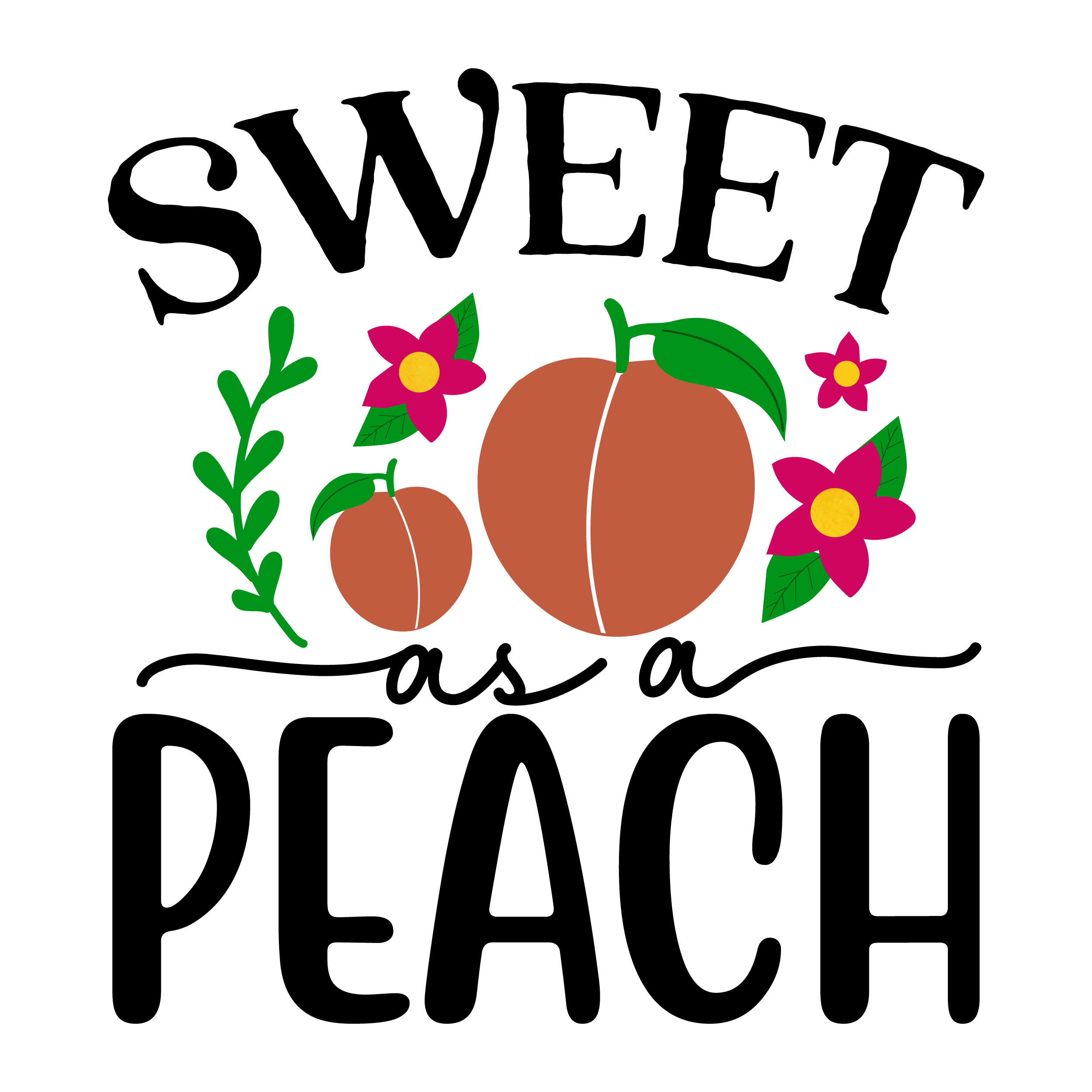 Inspirational Quote "Sweet Peach" Motivational Sticker Vinyl Decal Mot