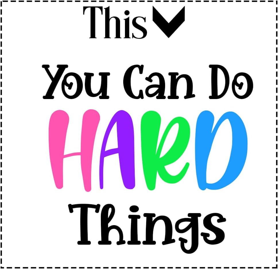 Inspirational Quote "This You Can Do Hard Things" Motivational Sticker ...