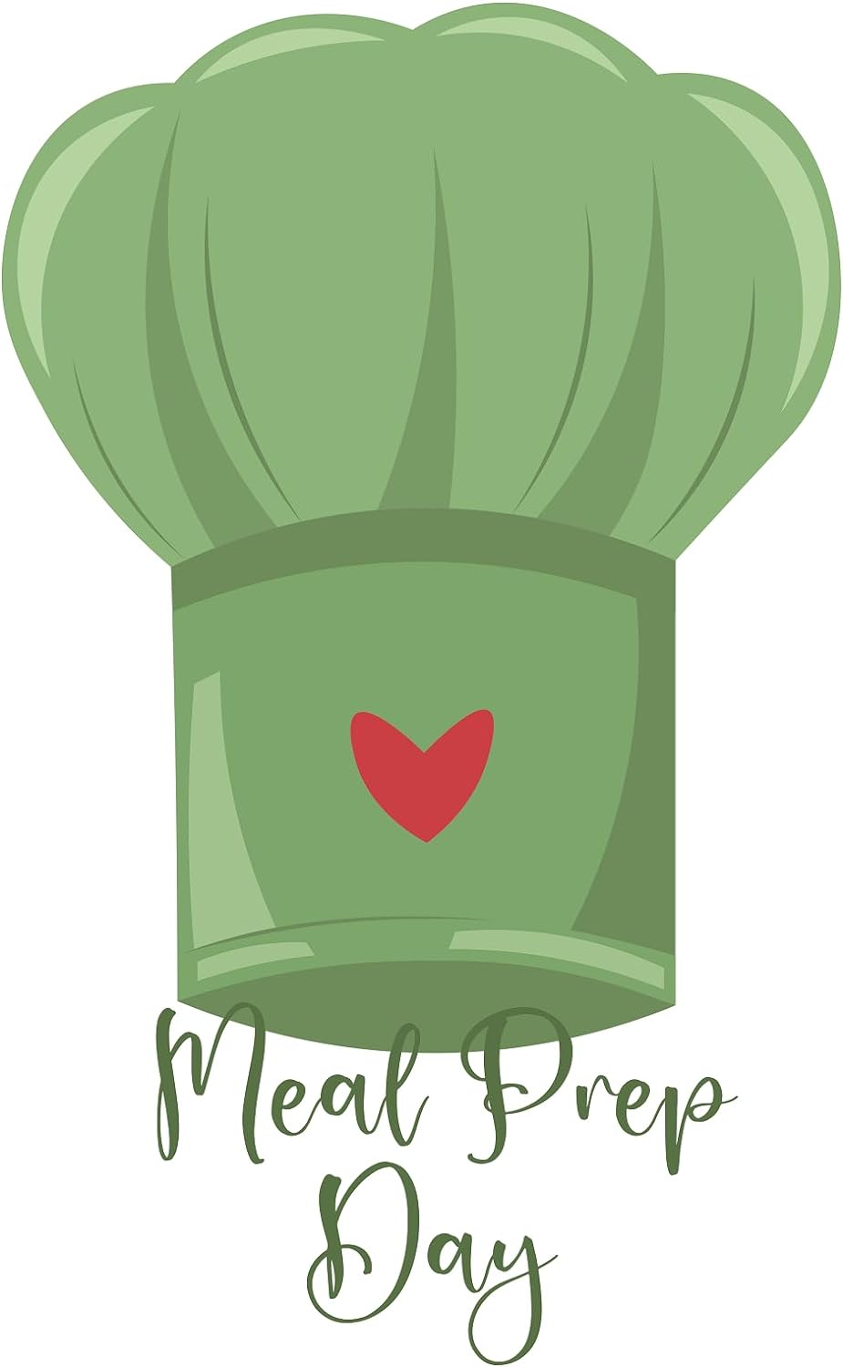 Inspirational Quote Meal Prep Day Shef Cap Motivational Sticker Vinyl