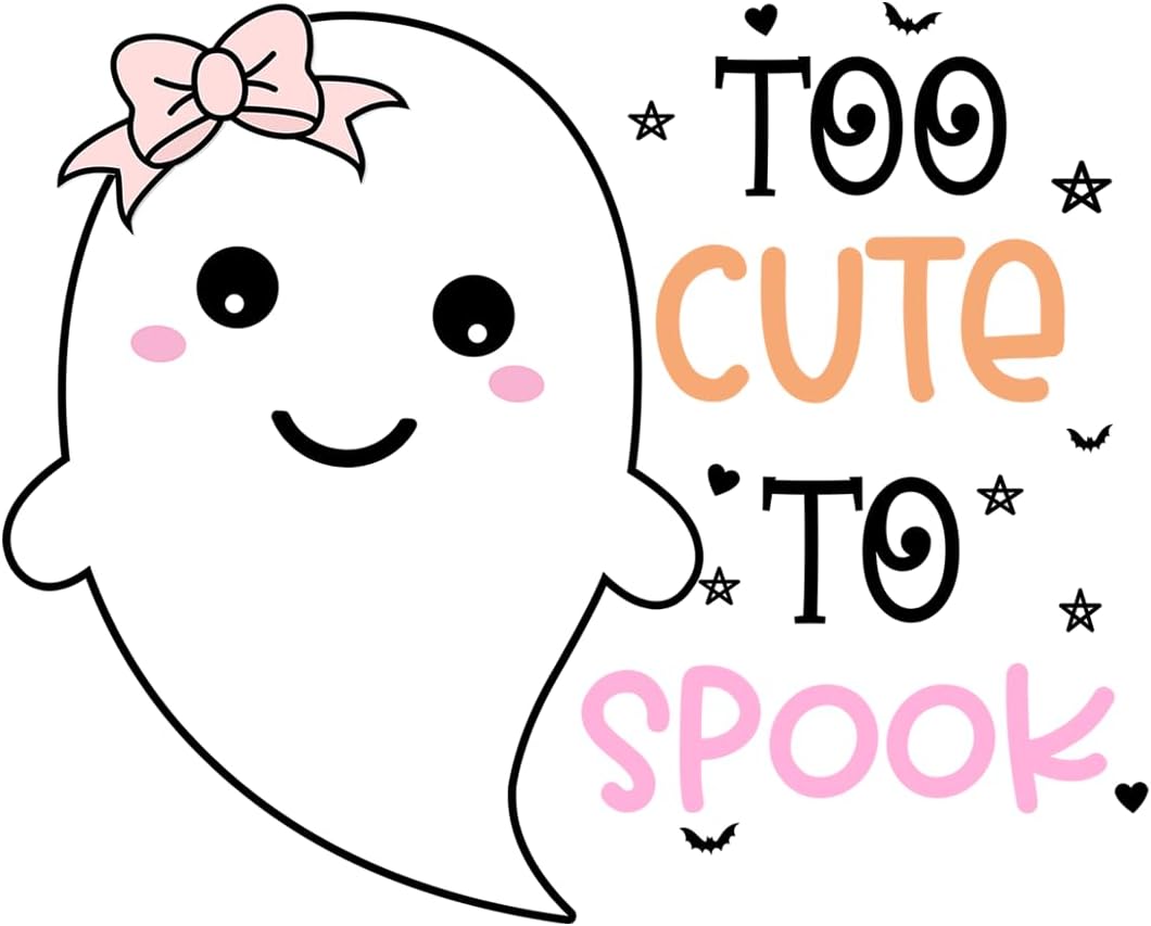 Inspirational Quote Too Cute to Spook Motivational Sticker Vinyl Decal