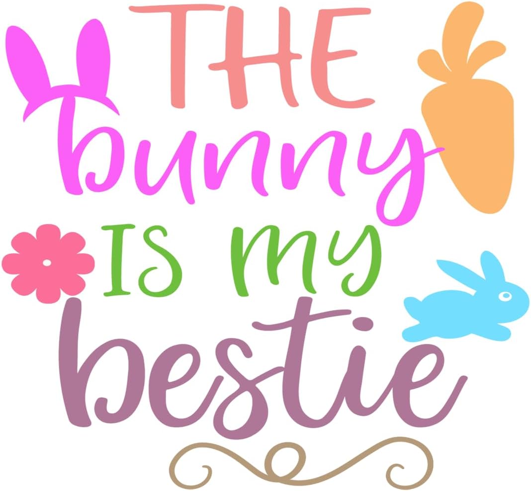 Inspirational Quote "The Bunny is My Bestie" Motivational Sticker Viny