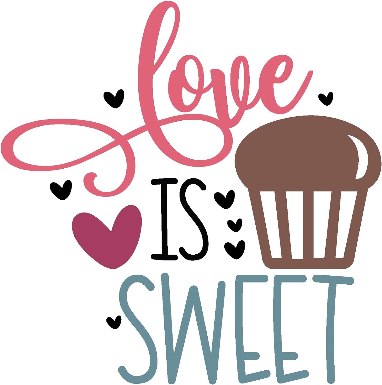 Inspirational Quote Love is Sweet Motivational Sticker Vinyl Decal Mot ...