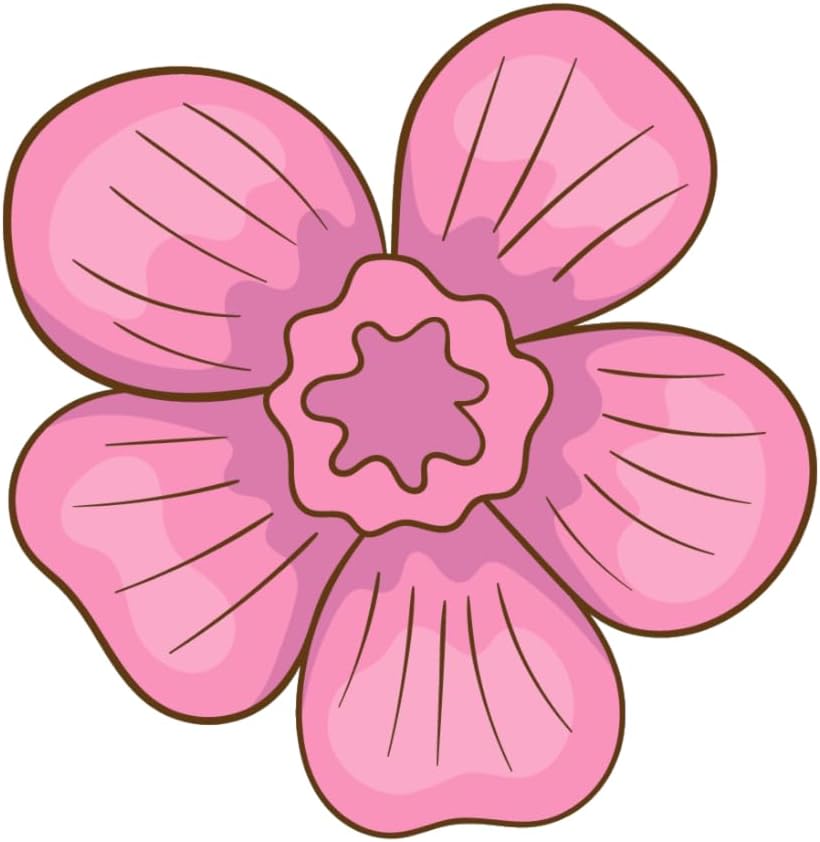 Inspirational Quote "Beatiful Pink Flower" Motivational Sticker Vinyl