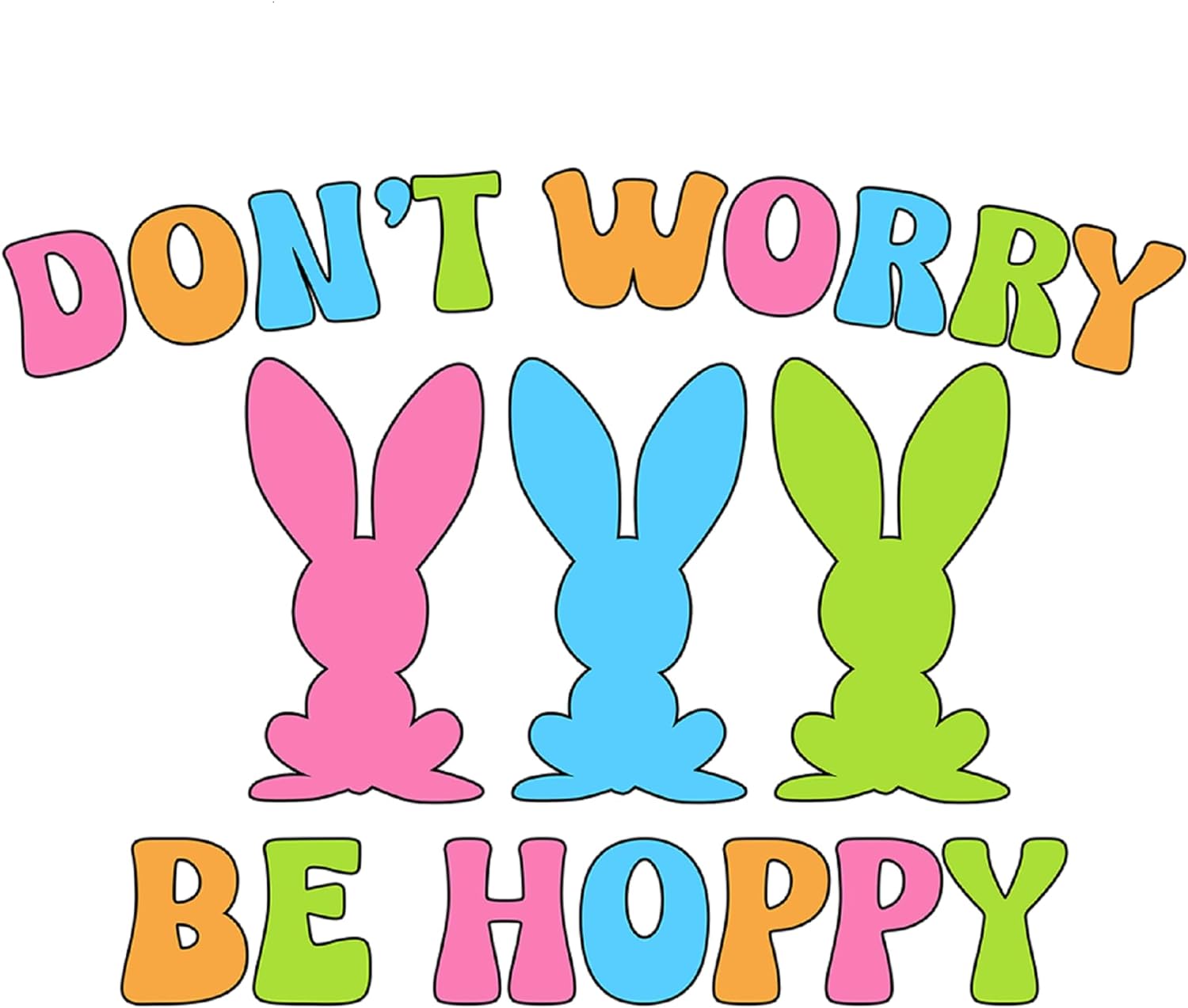 Inspirational Quote "Don't Worry Be Hoppy" Motivational Sticker Vinyl