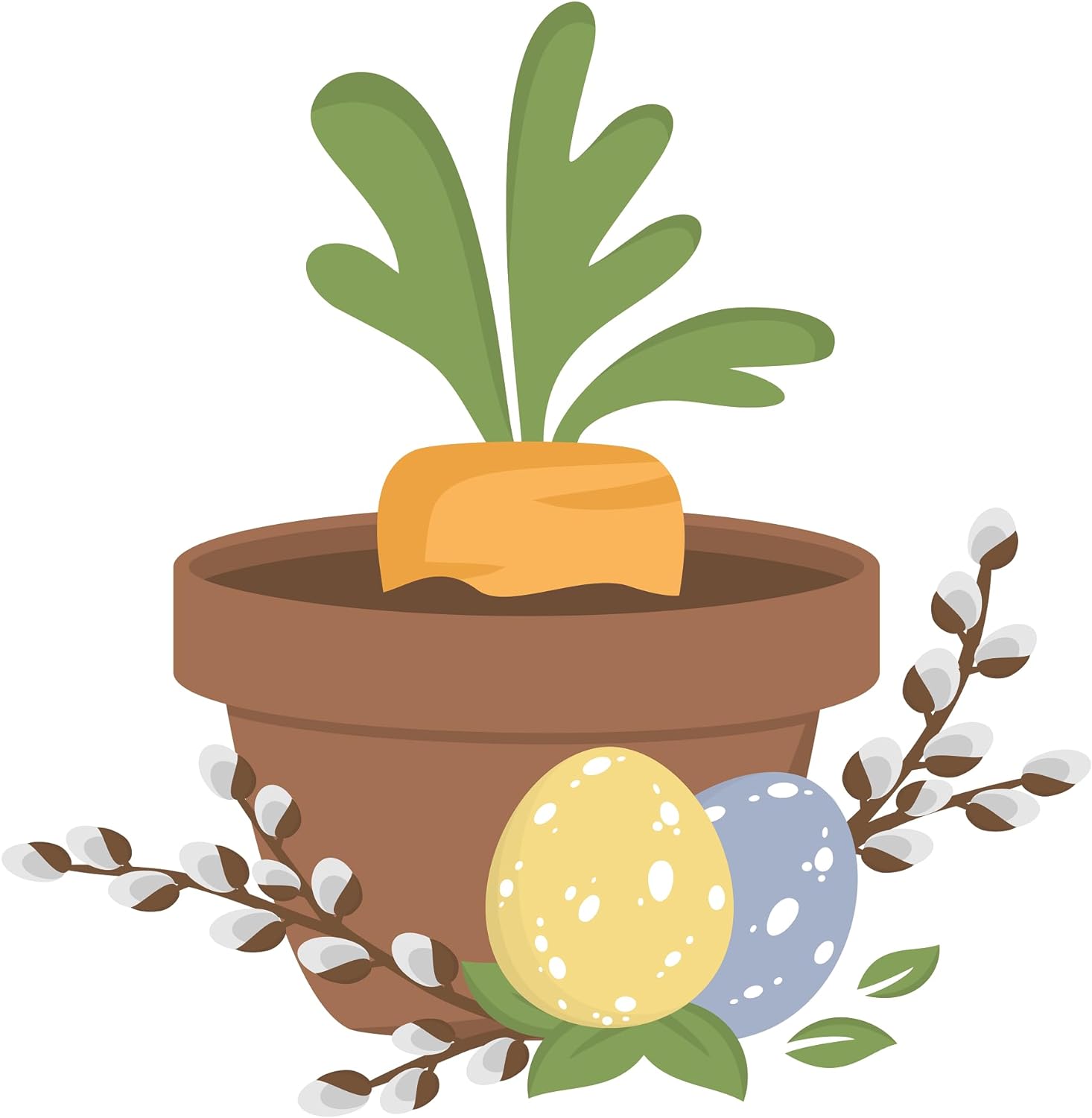 Inspirational Quote "Carrot Growing with Egg" Motivational Sticker Vin