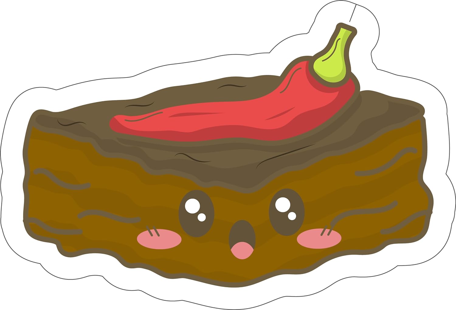 Inspirational Quote Chilli On Chocolate Cake Motivational Sticker Viny