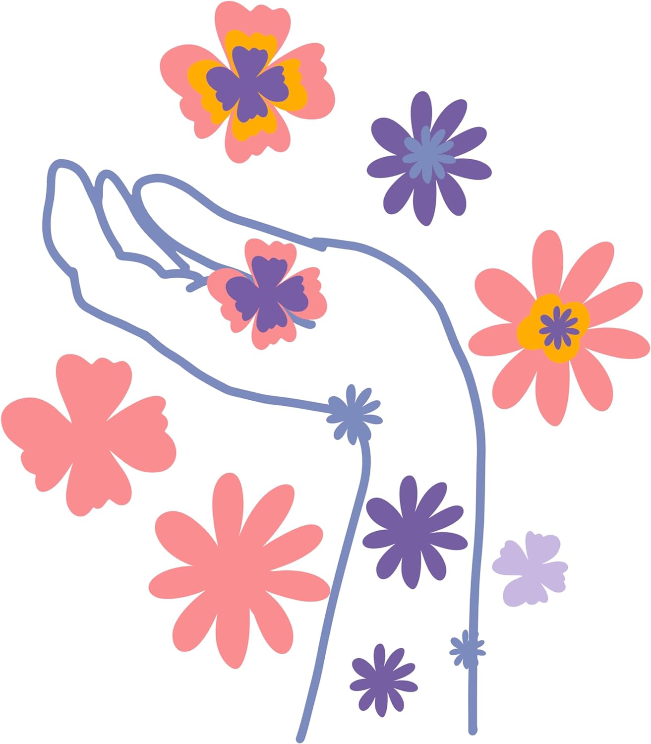 Inspirational Quote "Depressed Flower" Motivational Sticker Vinyl Deca