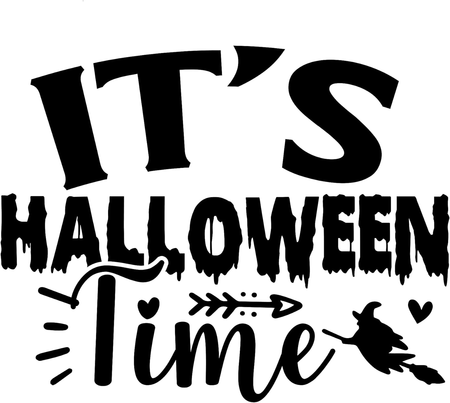 Inspirational Quote It's Halloween Time Motivational Sticker Vinyl Dec