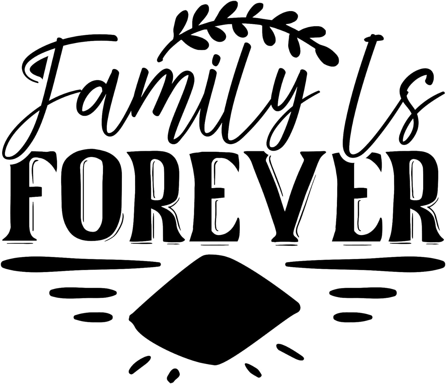 Inspirational Quote "Family is Forever, Cool Sticker" Motivational Sti