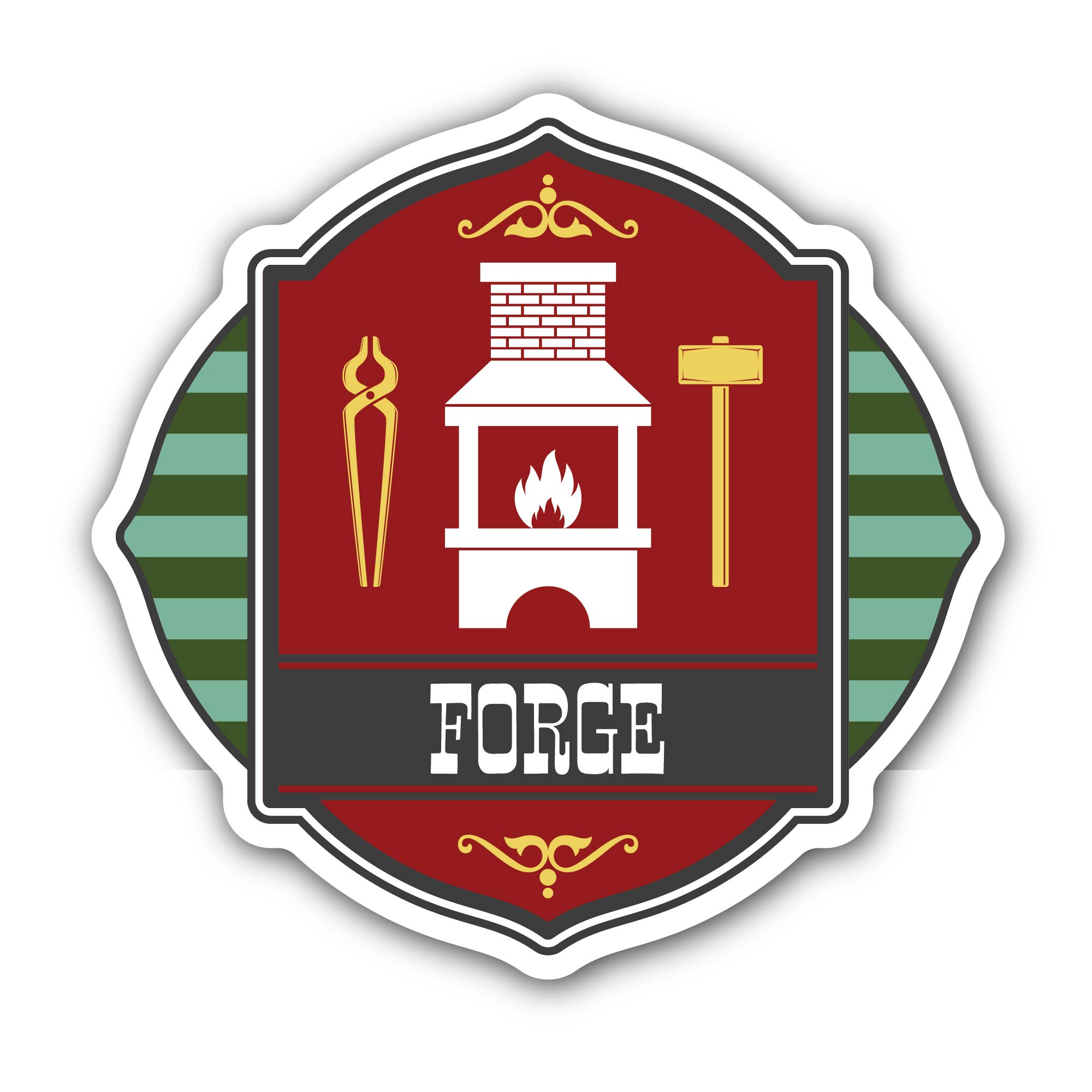The Forge Sticker, Waterproof Vinyl Decal Sticker Indoor Or Outdoor 2