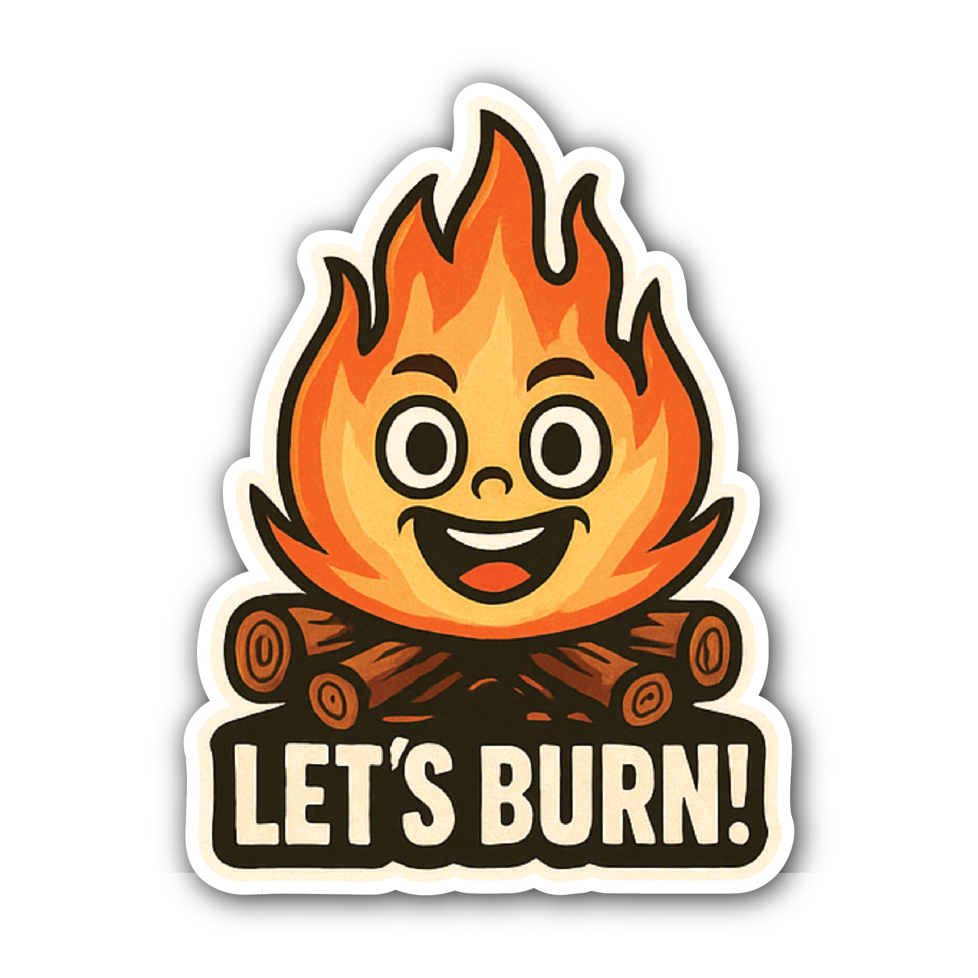 Let's Burn Sticker, Waterproof Vinyl Decal Sticker Indoor Or Outdoor 2