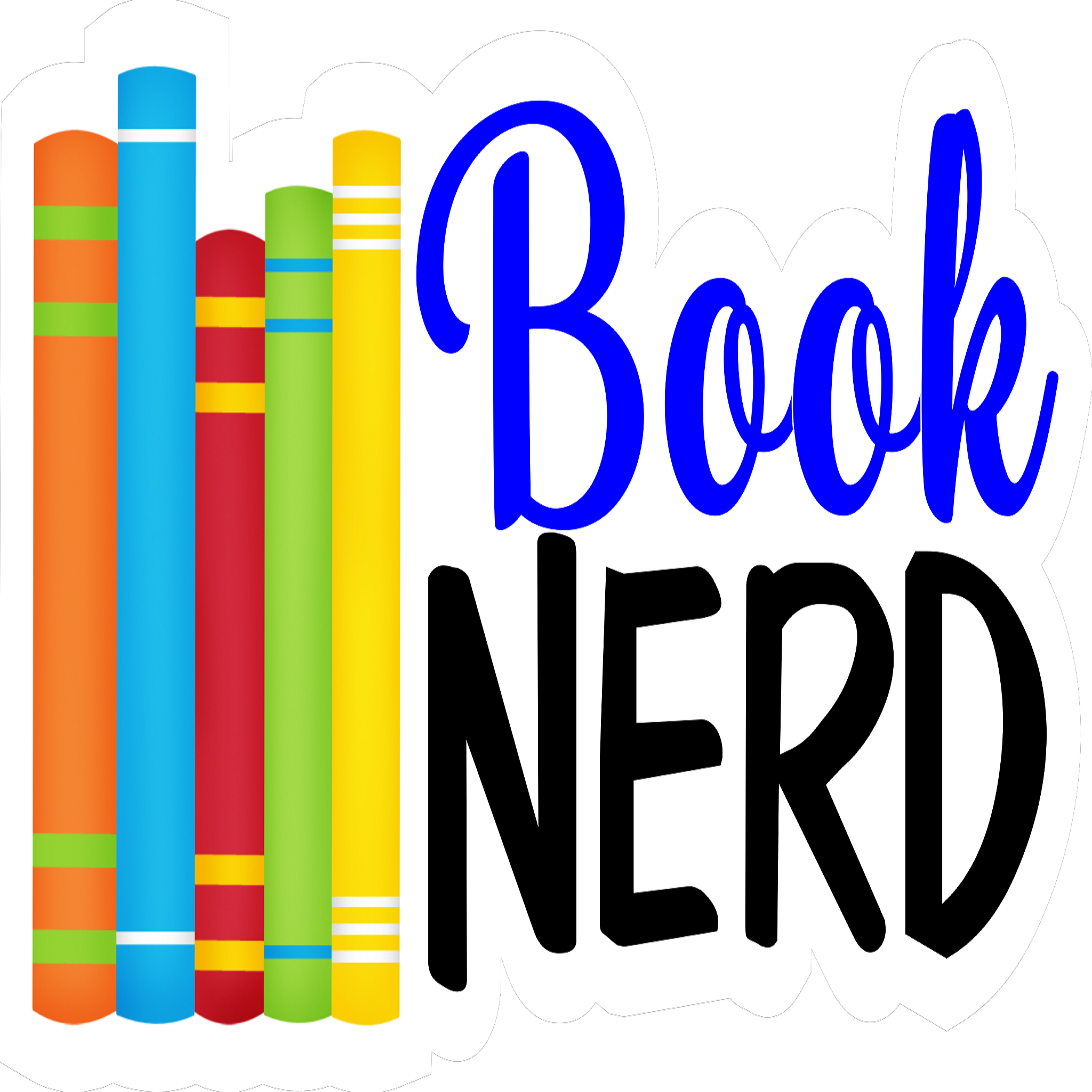 Inspirational Quote "Book Nerd" Motivational Sticker Vinyl Decal Motiv