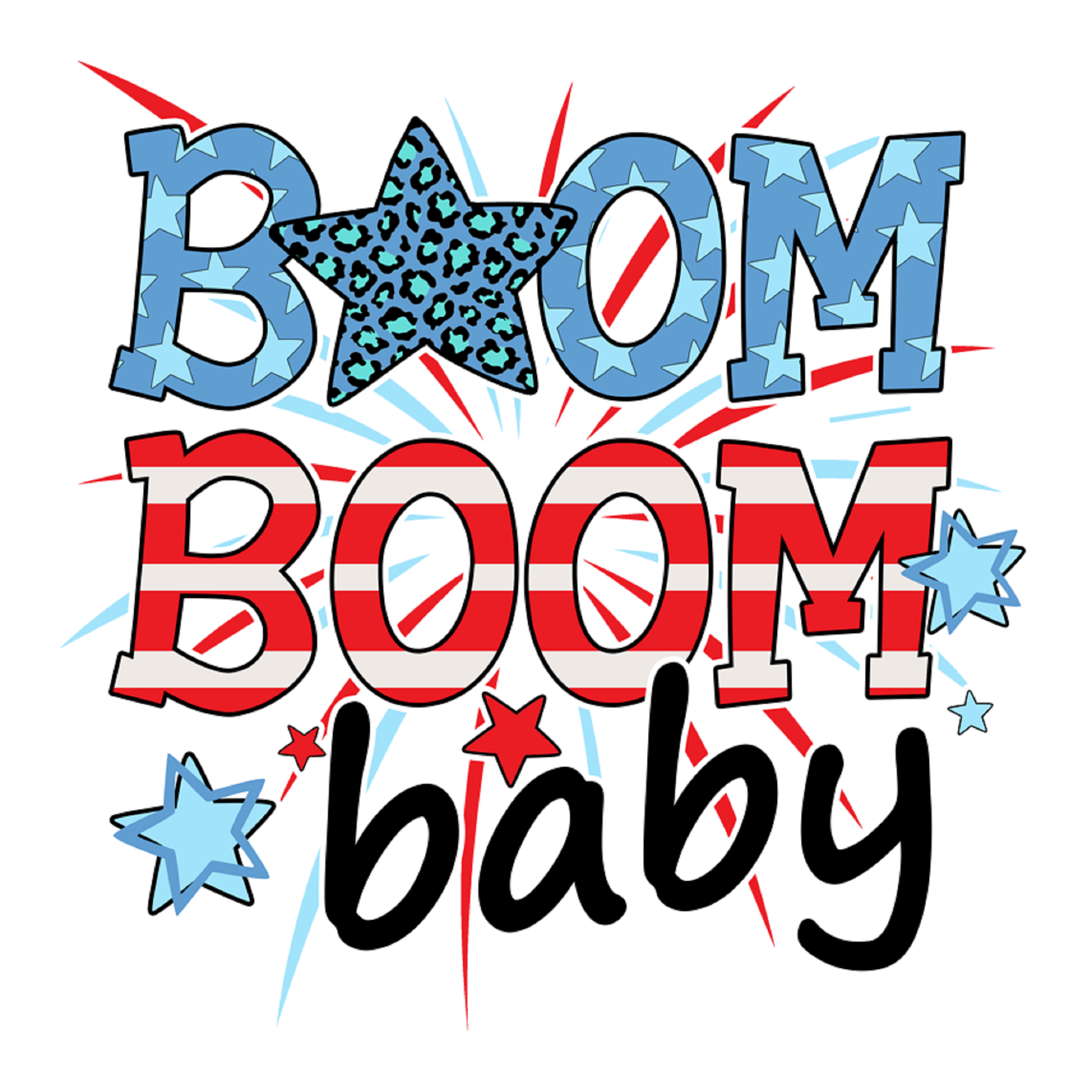 Inspirational Quote "Boom Boom Baby" Motivational Sticker Vinyl Decal
