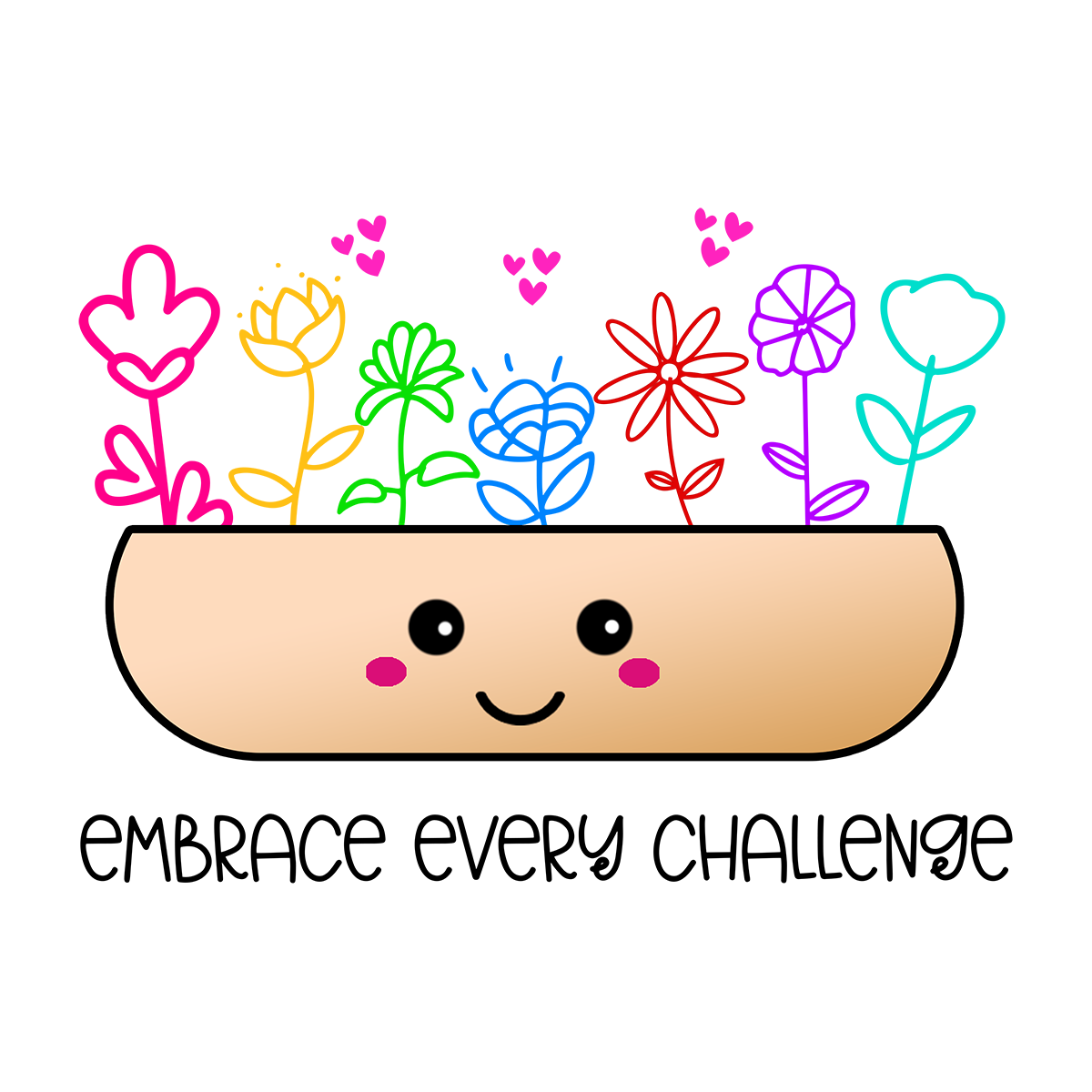 Inspirational Quote Embrace Every Challange Motivational Sticker Vinyl