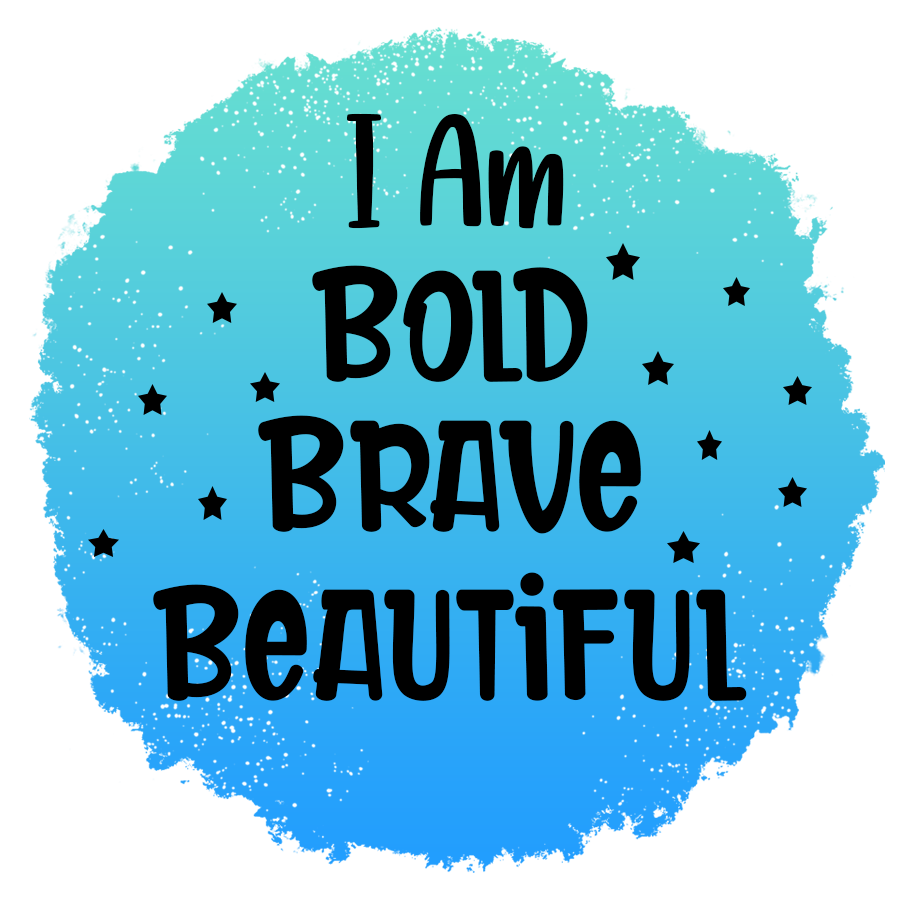 Inspirational Quote I Am Bold Brave Beautiful Motivational Sticker Vin