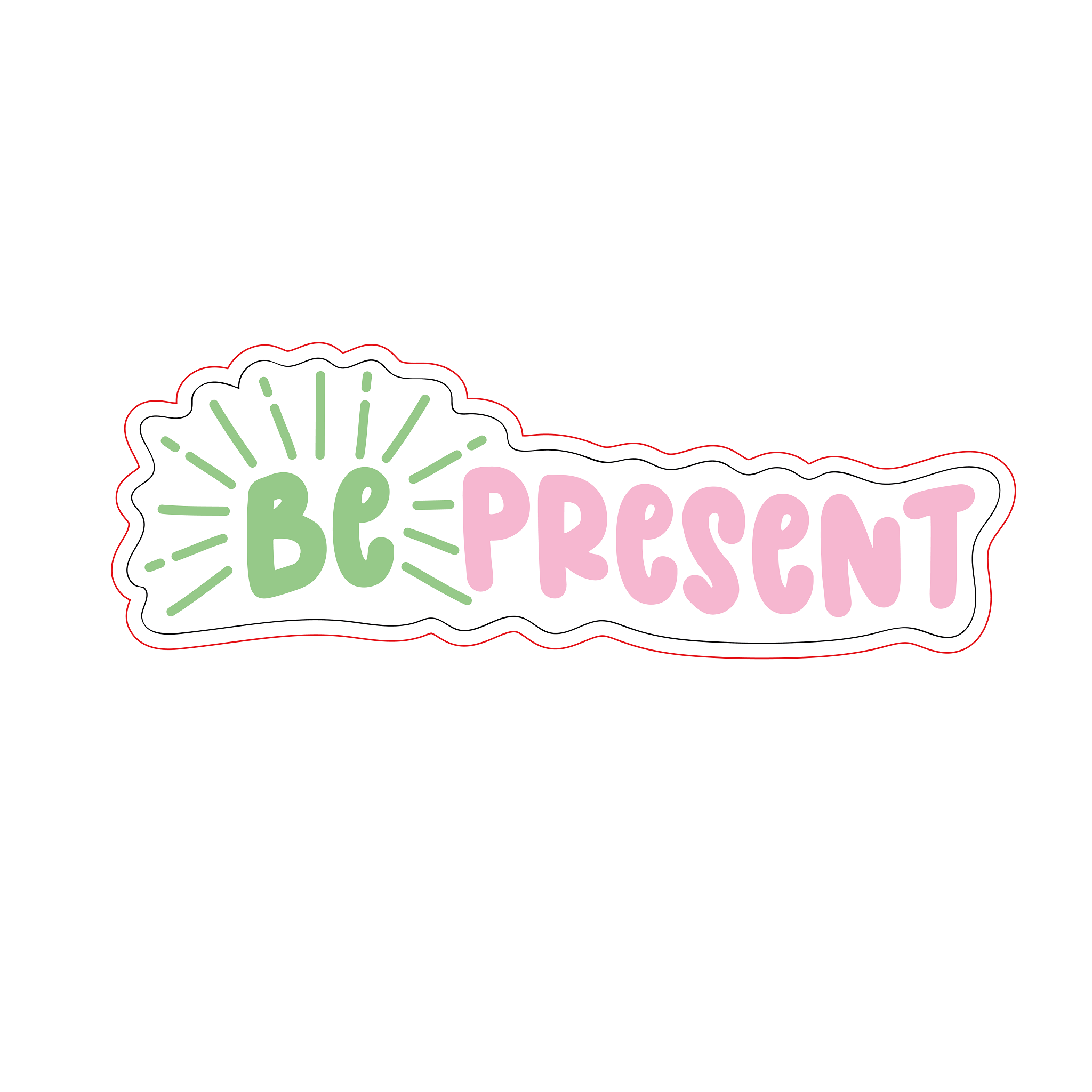 Inspirational Quote Be Present Motivational Sticker Vinyl Decal Motiva