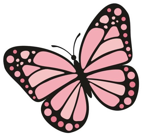 Inspirational Quote "Pink Cute Marble Butterfly" Motivational Sticker