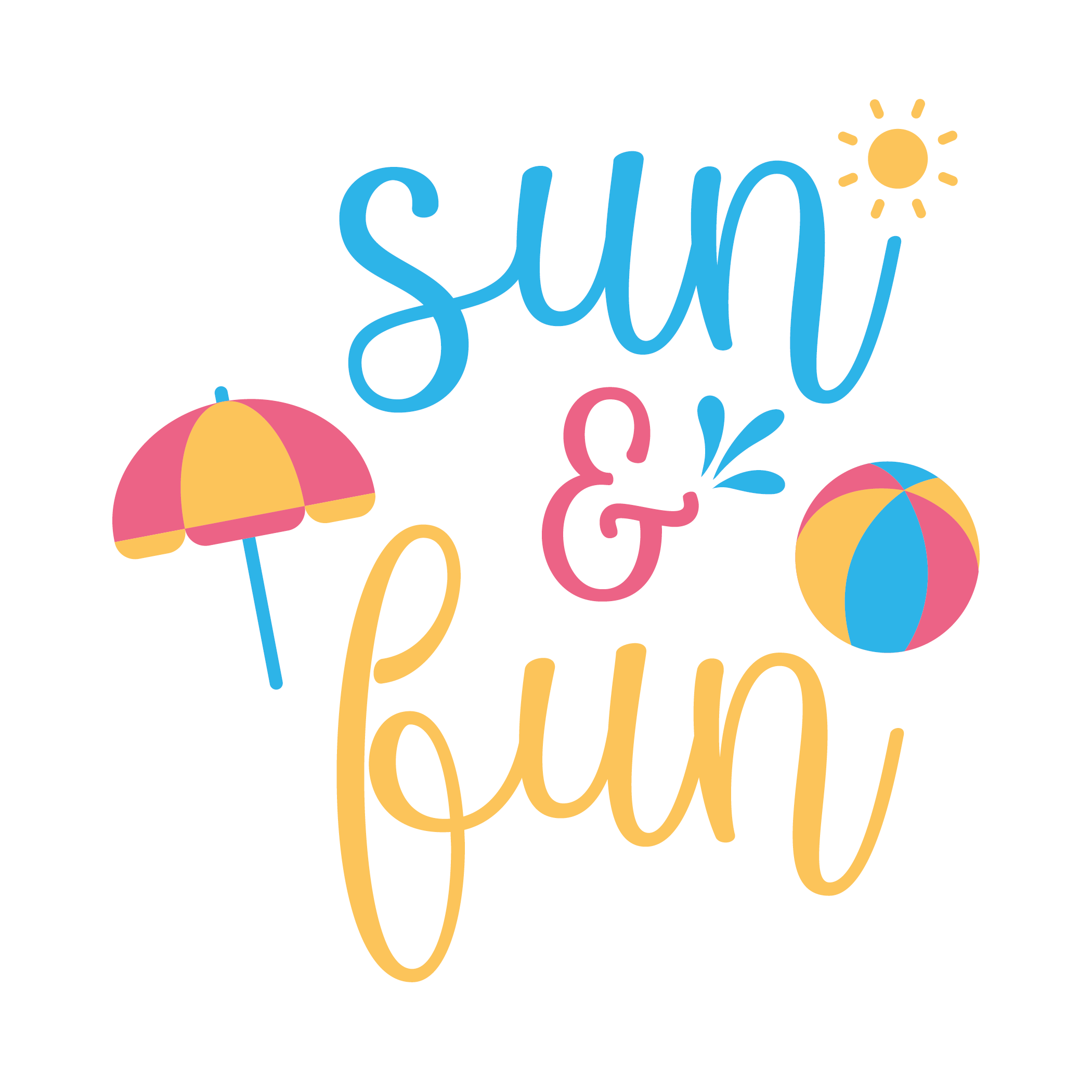 Inspirational Quote "Sun & Fun" Motivational Sticker Vinyl Decal Motiv