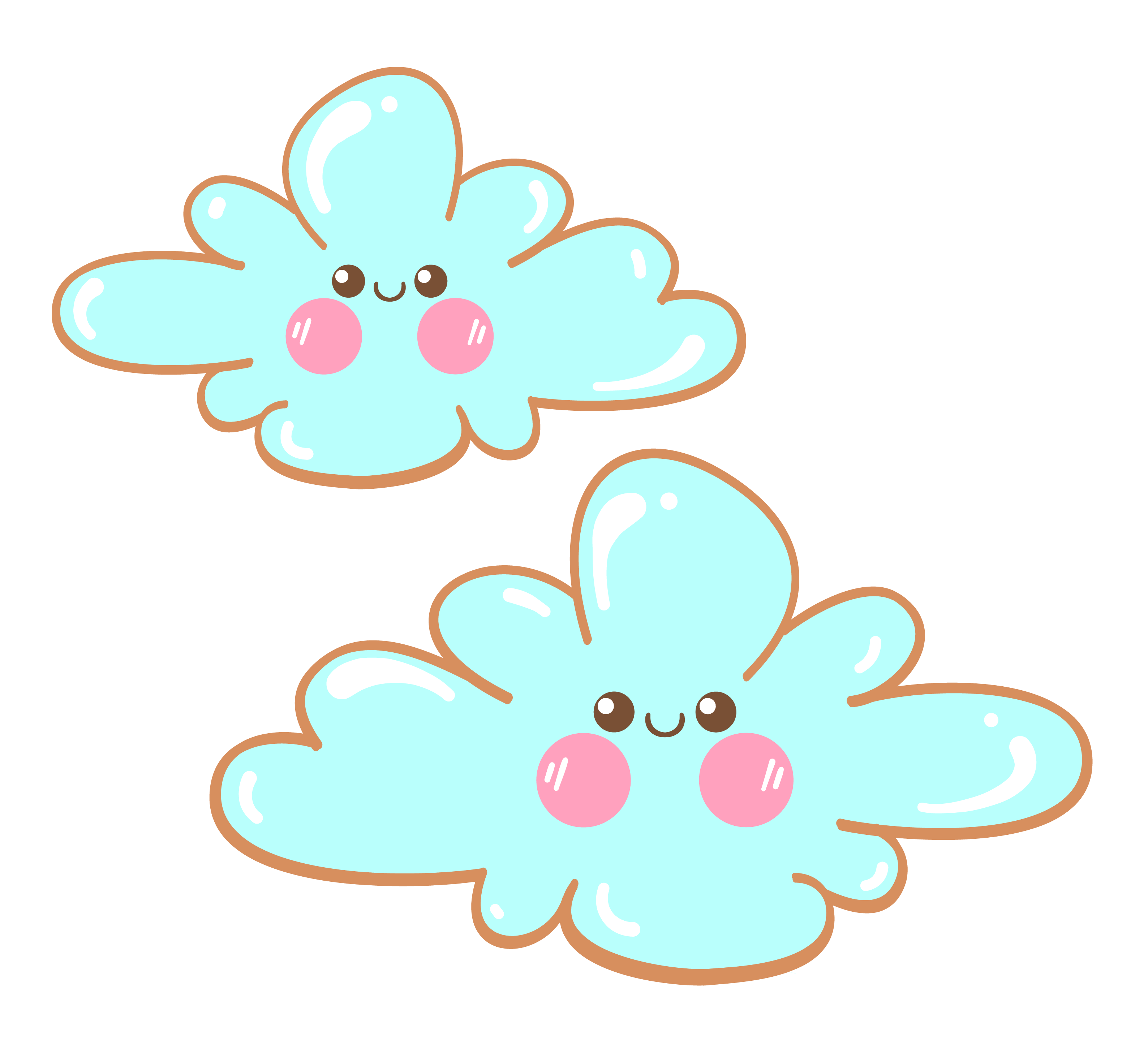 Inspirational Quote "Smiling Clouds" Motivational Sticker Vinyl Decal