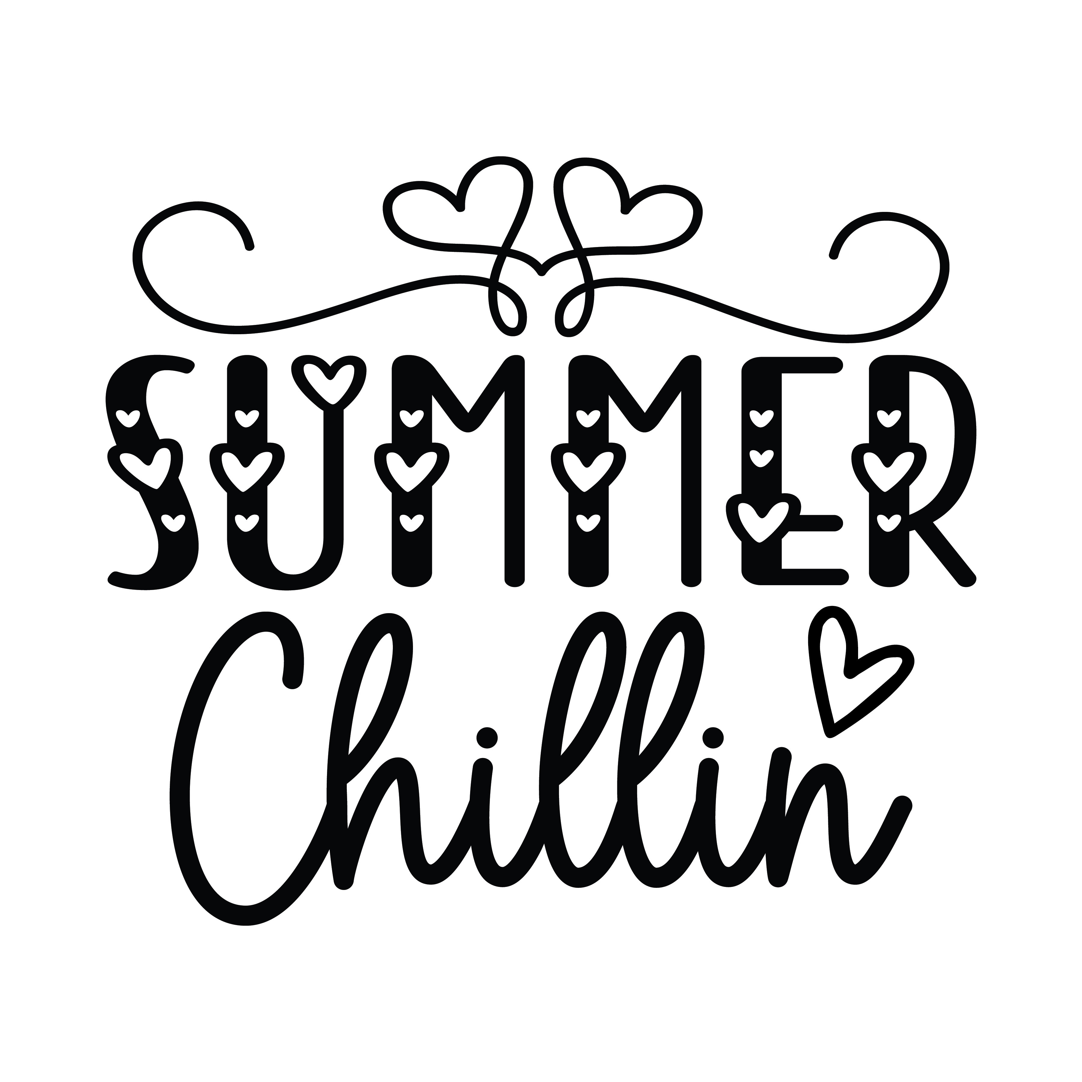 Inspirational Quote "Summer Chillin" Motivational Sticker Vinyl Decal