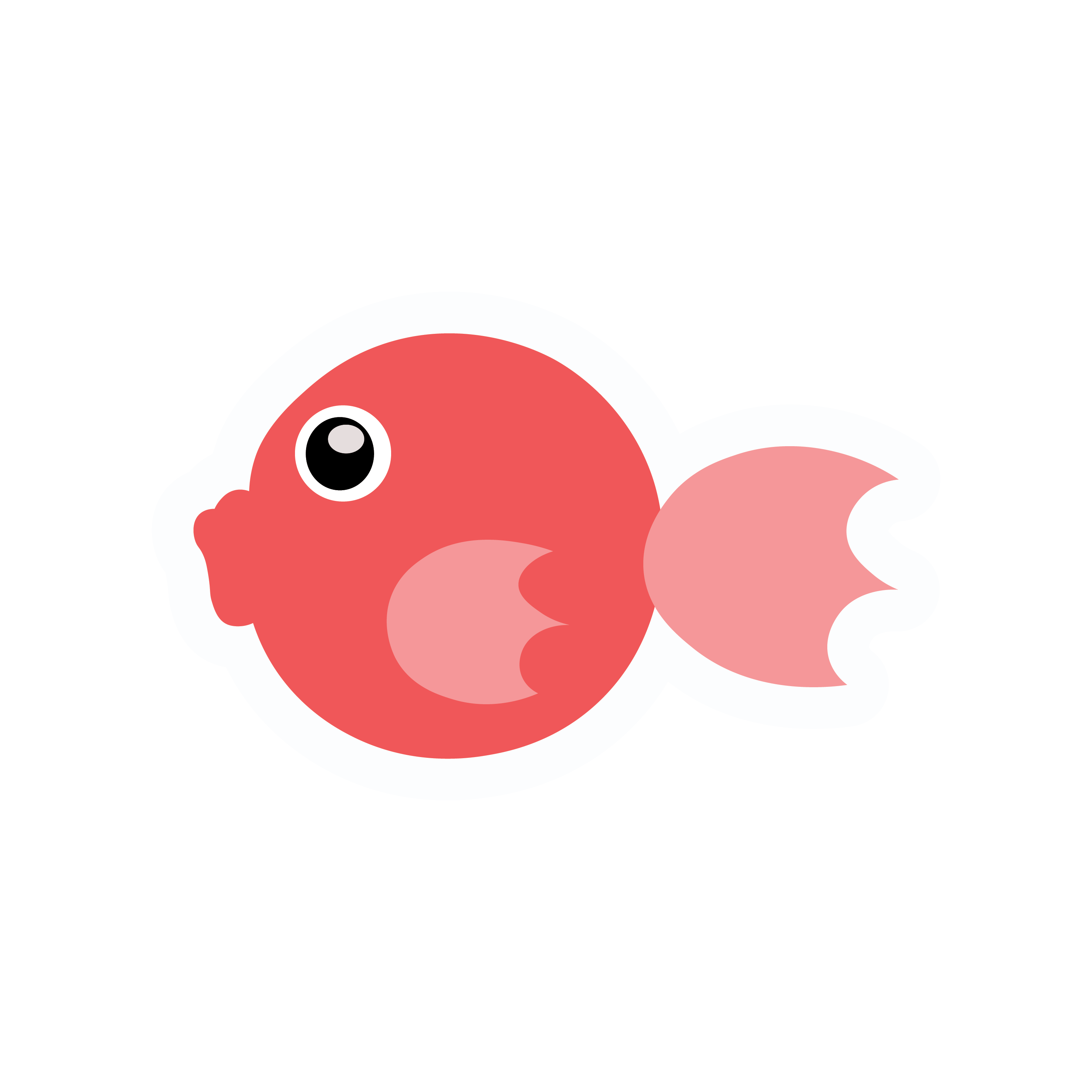Inspirational Quote "Cute Pink Fish" Motivational Sticker Vinyl Decal