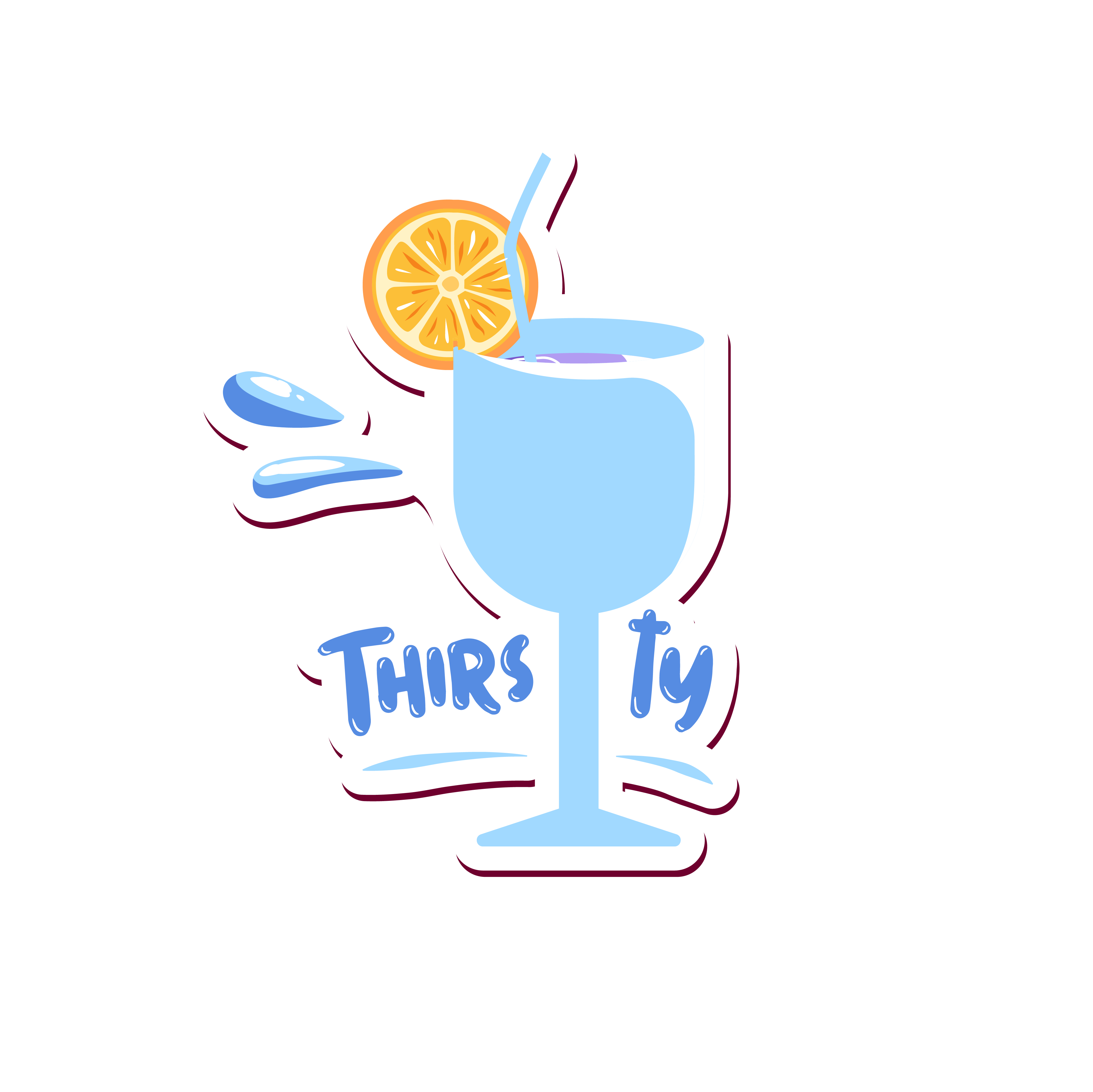 Inspirational Quote "Thirsty" Motivational Sticker Vinyl Decal Motivat