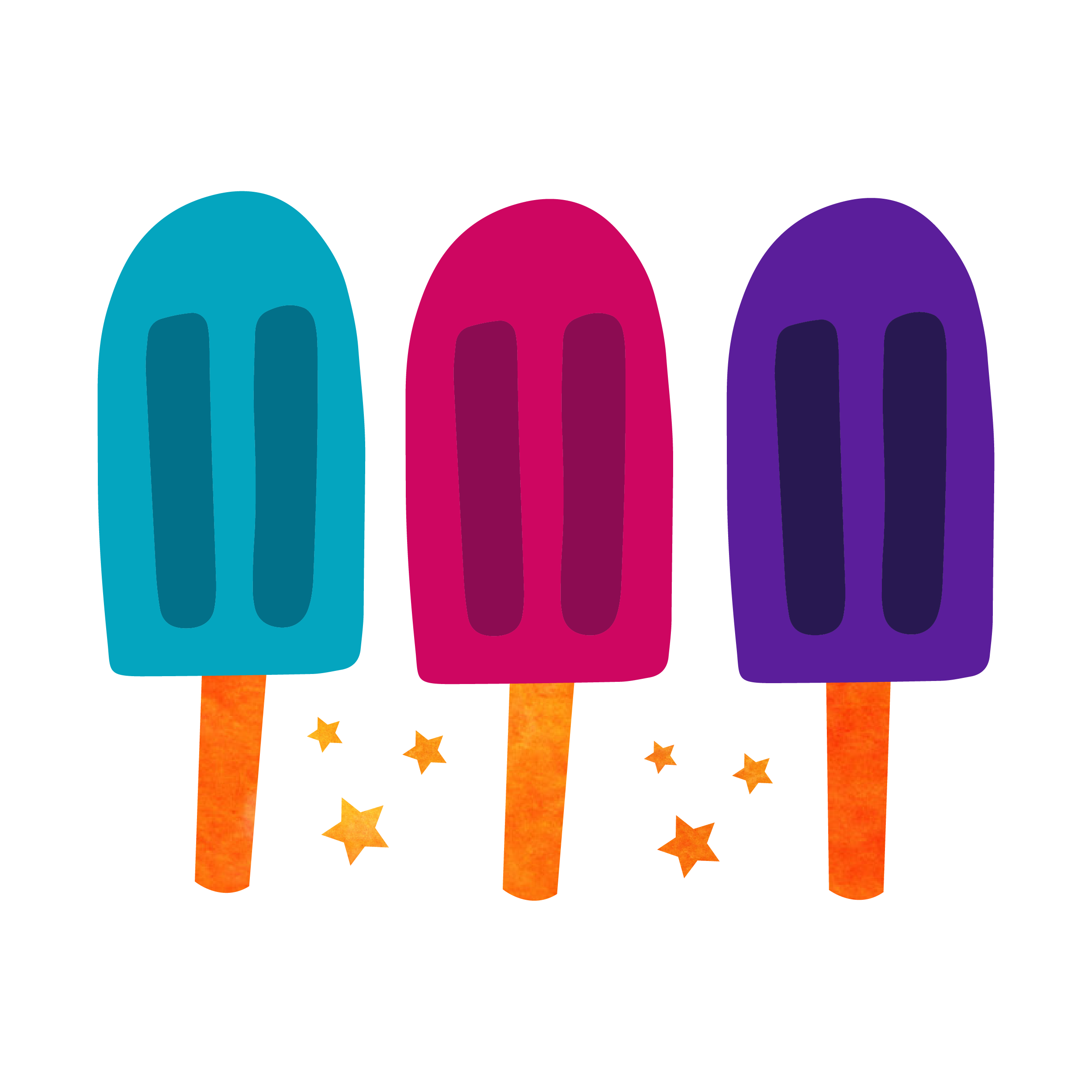 Inspirational Quote "Blue, Pink and Purple popsicles" Motivational Sti