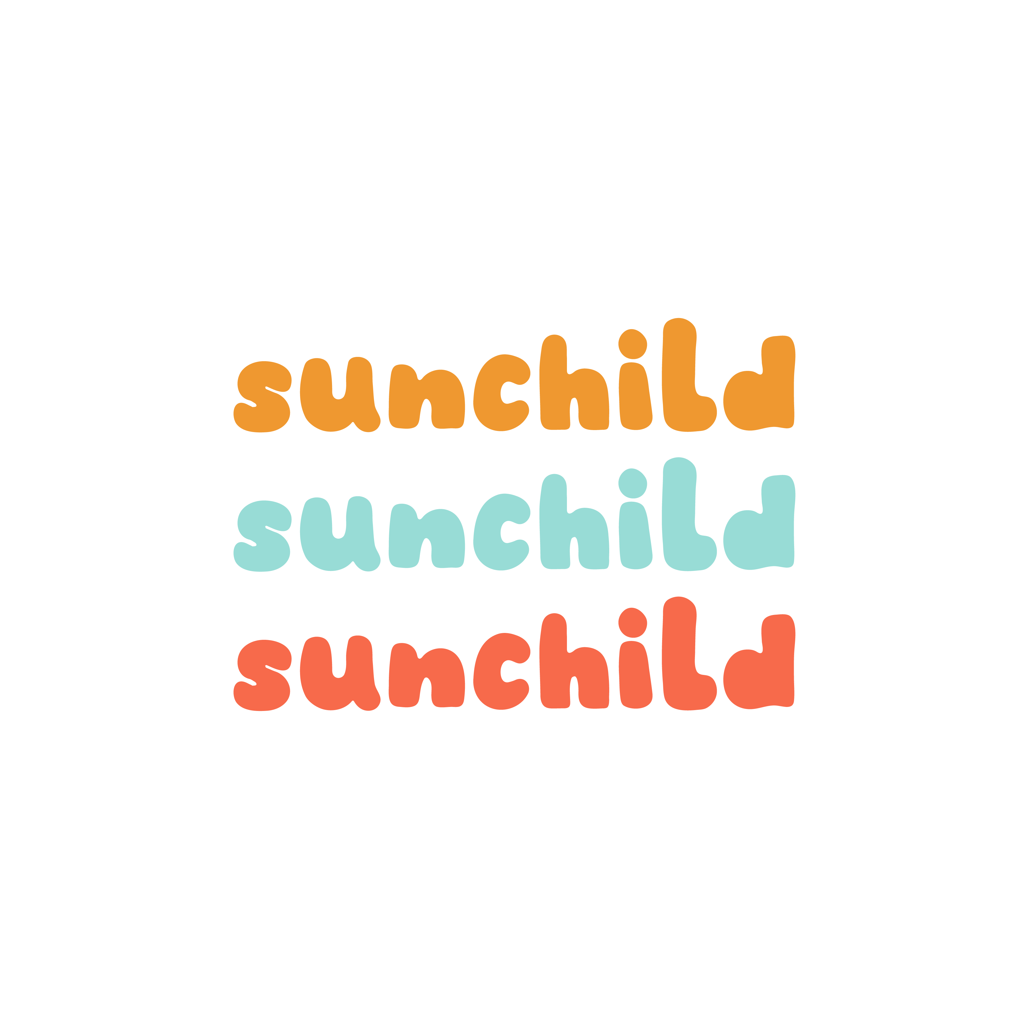 Inspirational Quote "Sunchild Sunchild Sunchild" Motivational Sticker