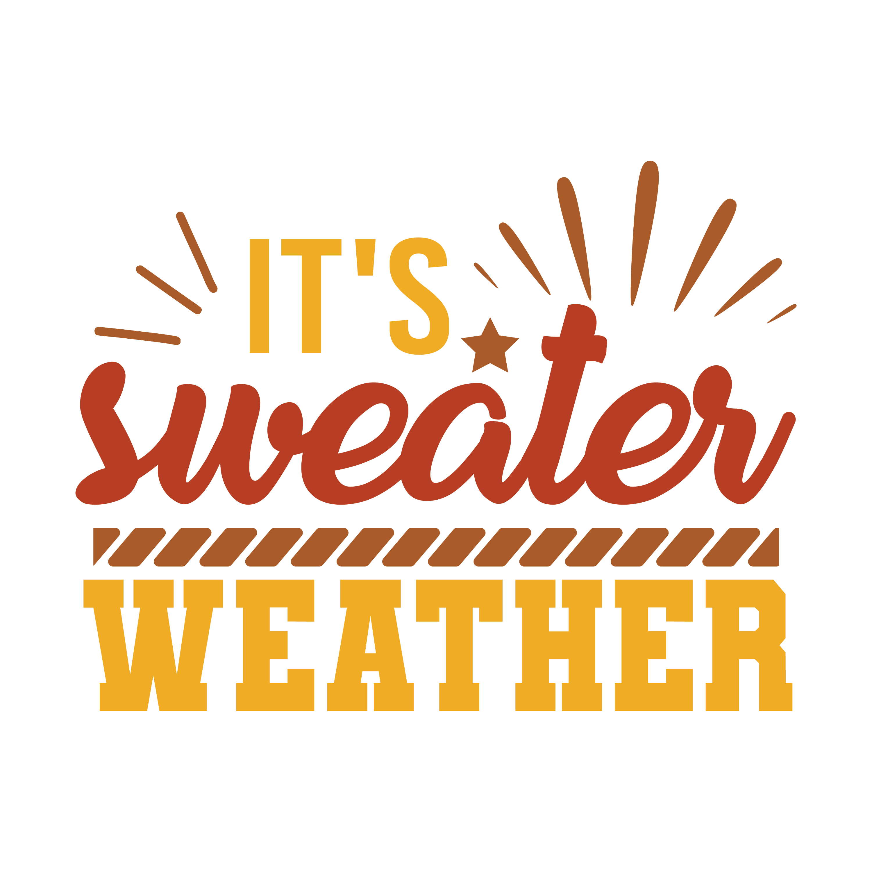 Inspirational Quote It's Sweater Weather Motivational Sticker Vinyl De