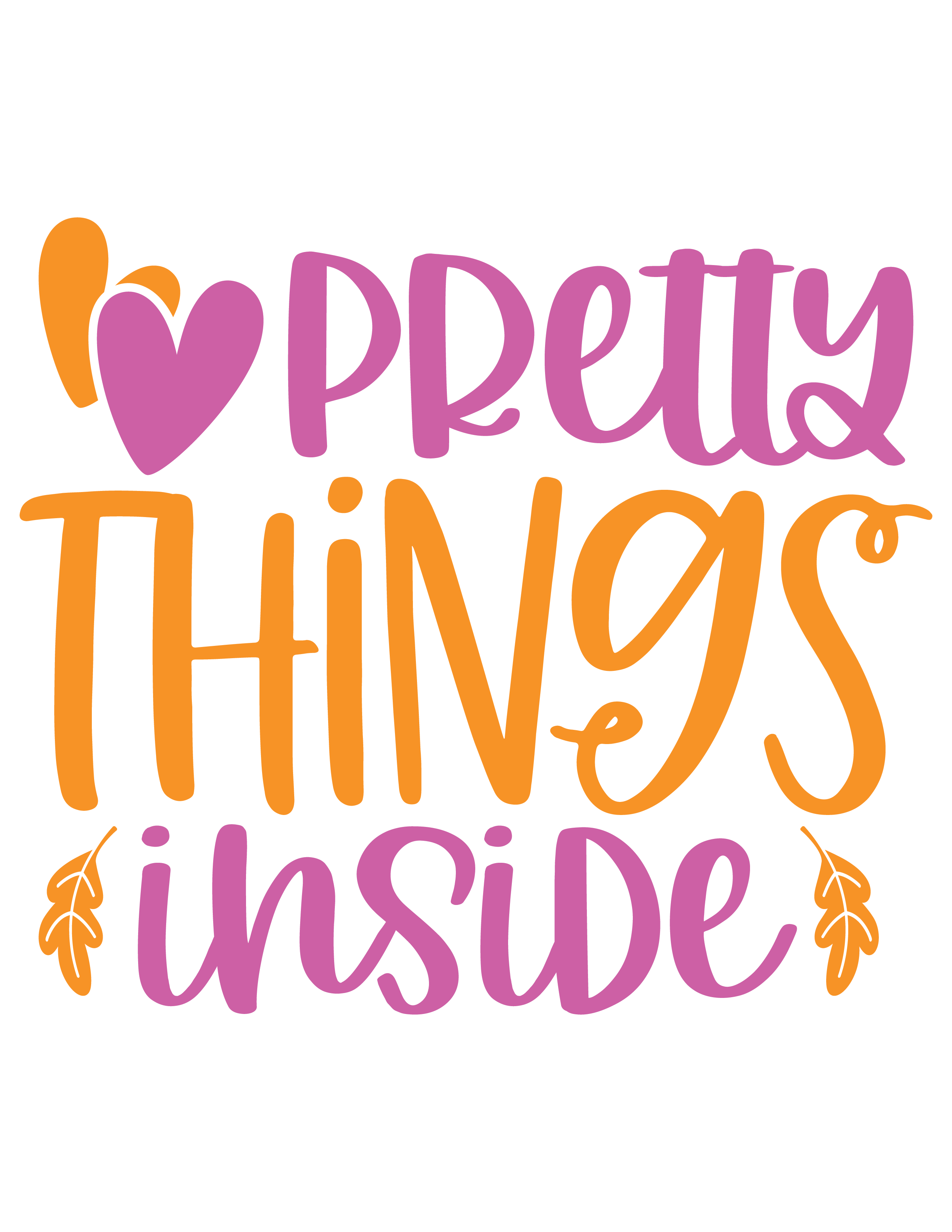 Inspirational Quote Pretty Things Inside Motivational Sticker Vinyl De