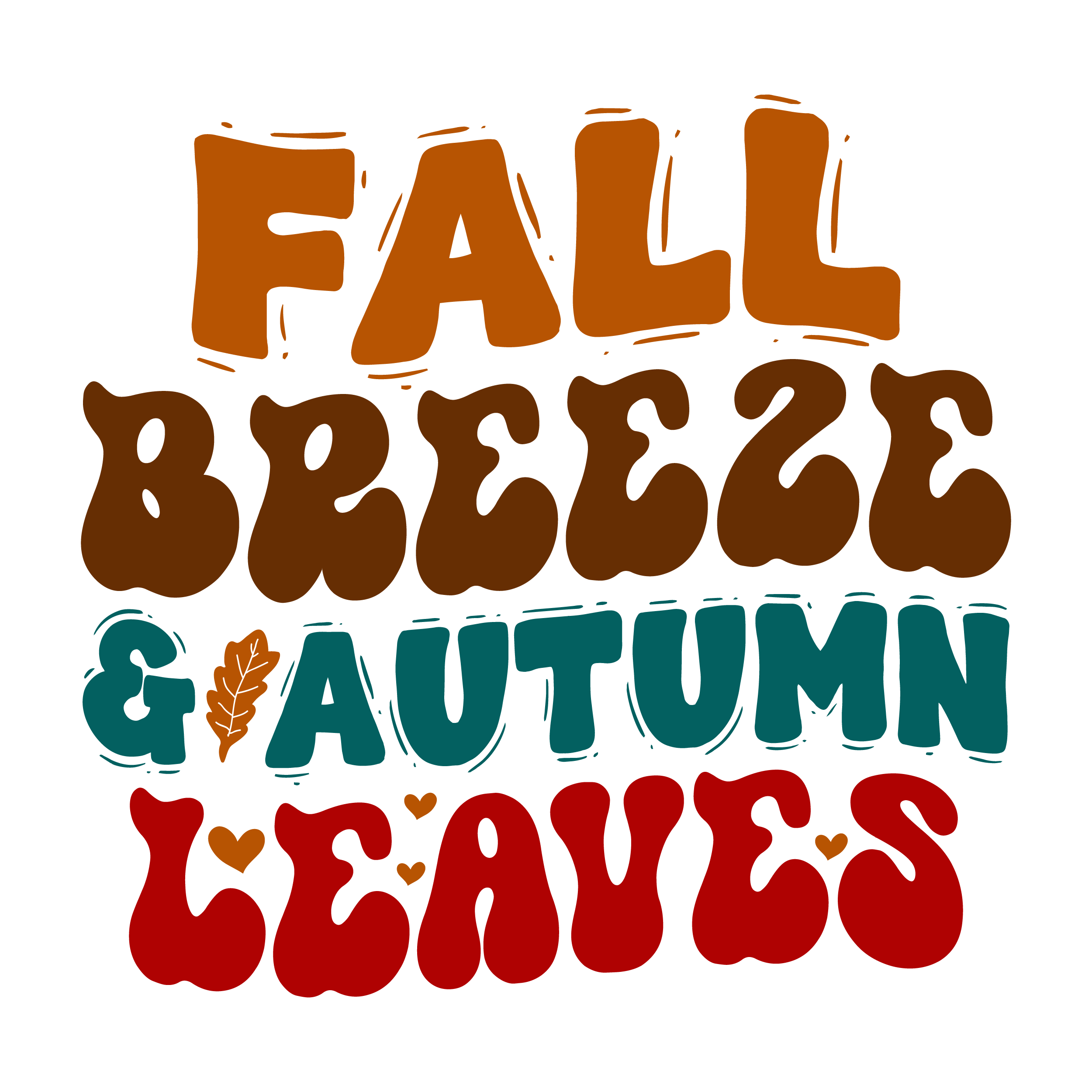 Inspirational Quote Fall Breeze & Autumn Leaves Motivational Sticker V