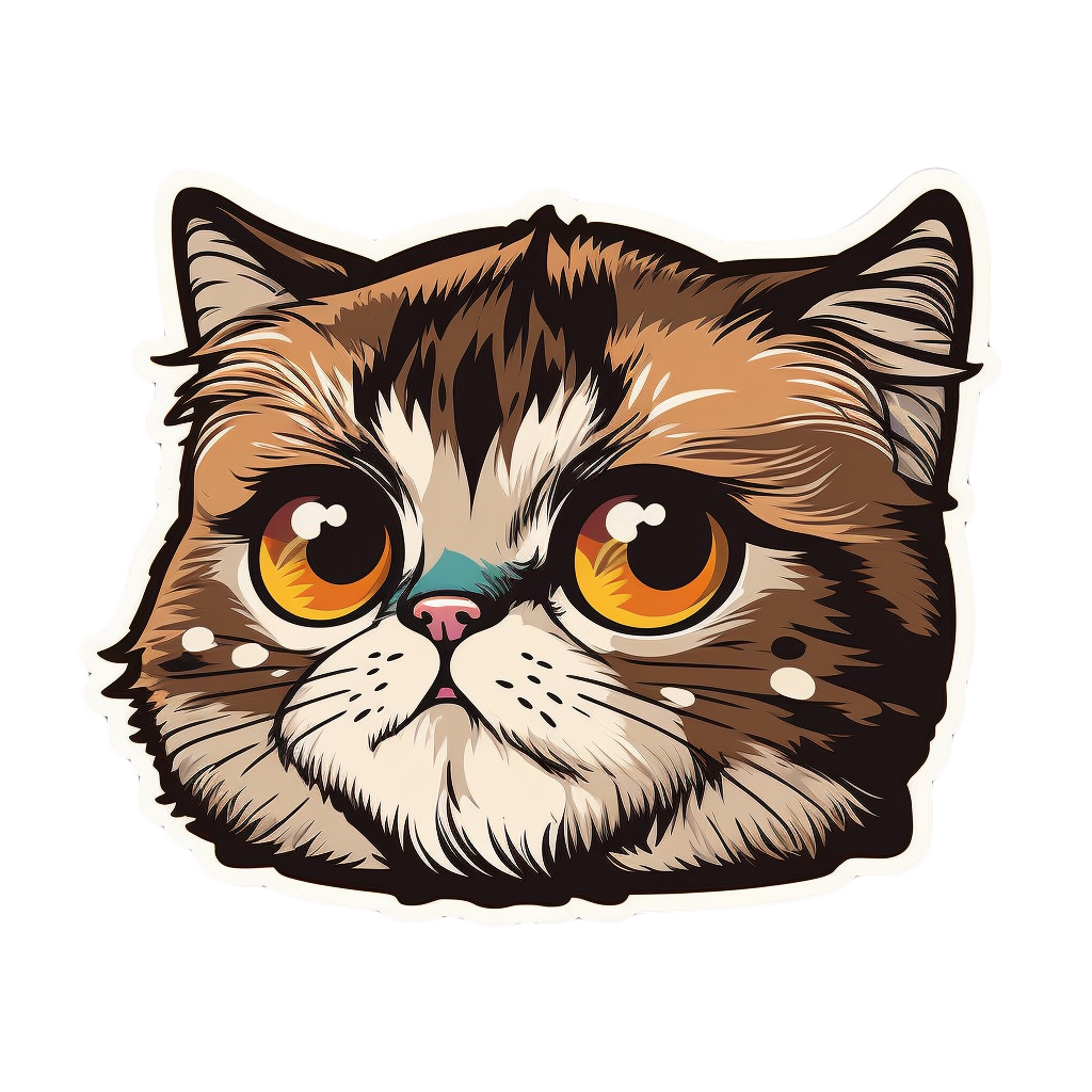 Inspirational Quote "Cute Cat Face" Motivational Sticker Vinyl Decal M