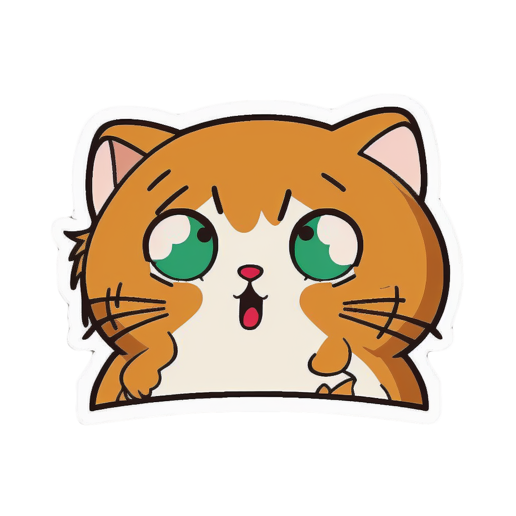 Inspirational Quote "Cat Face Expression" Motivational Sticker Vinyl D
