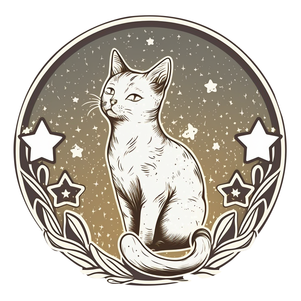 Inspirational Quote "A Beatuiful Cat in The Circle" Motivational Stick