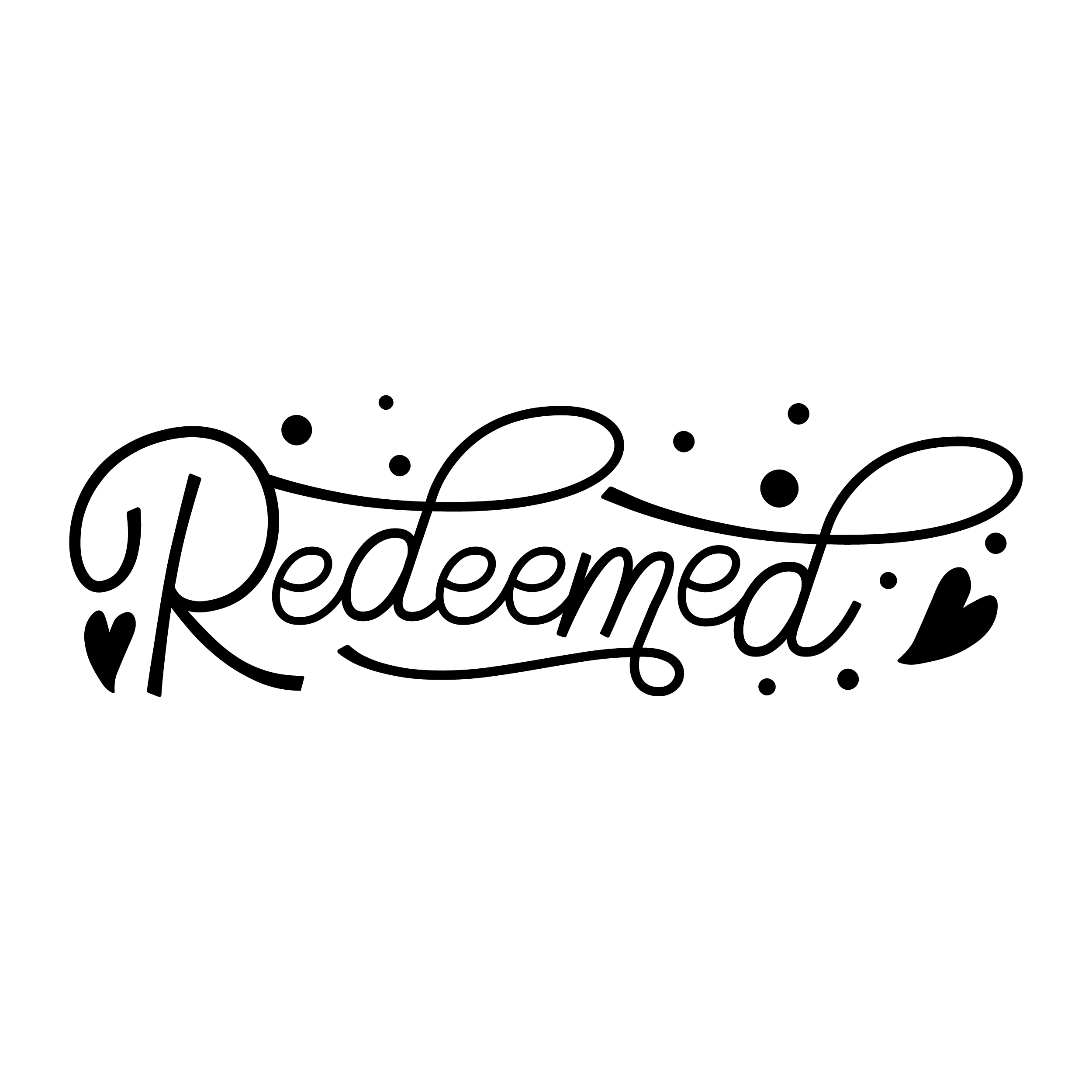 Inspirational Quote "Redeemed" Motivational Sticker Vinyl Decal Motiva