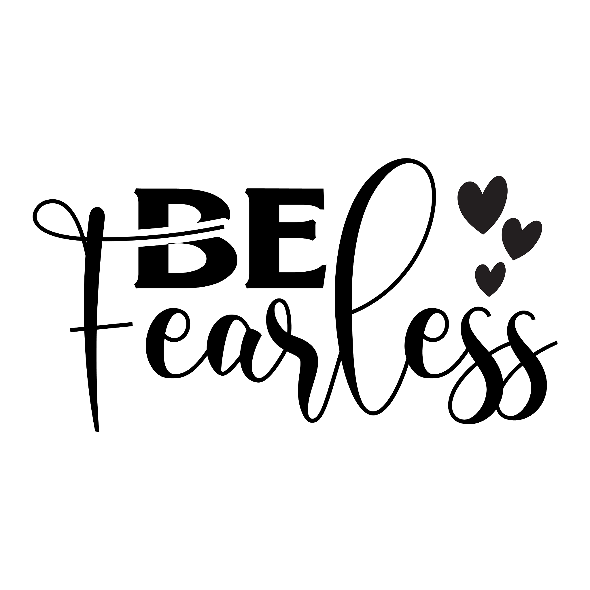 Inspirational Quote "Be Fearless" Motivational Sticker Vinyl Decal Mot