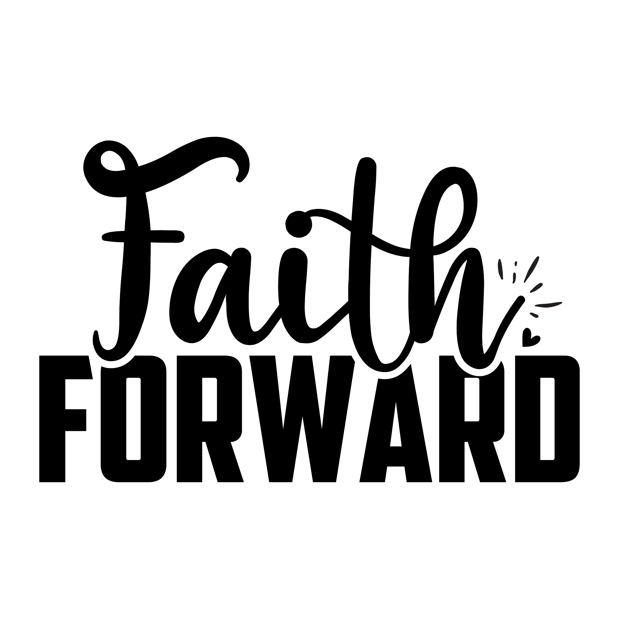 Inspirational Quote "Faith Forward" Motivational Sticker Vinyl Decal M