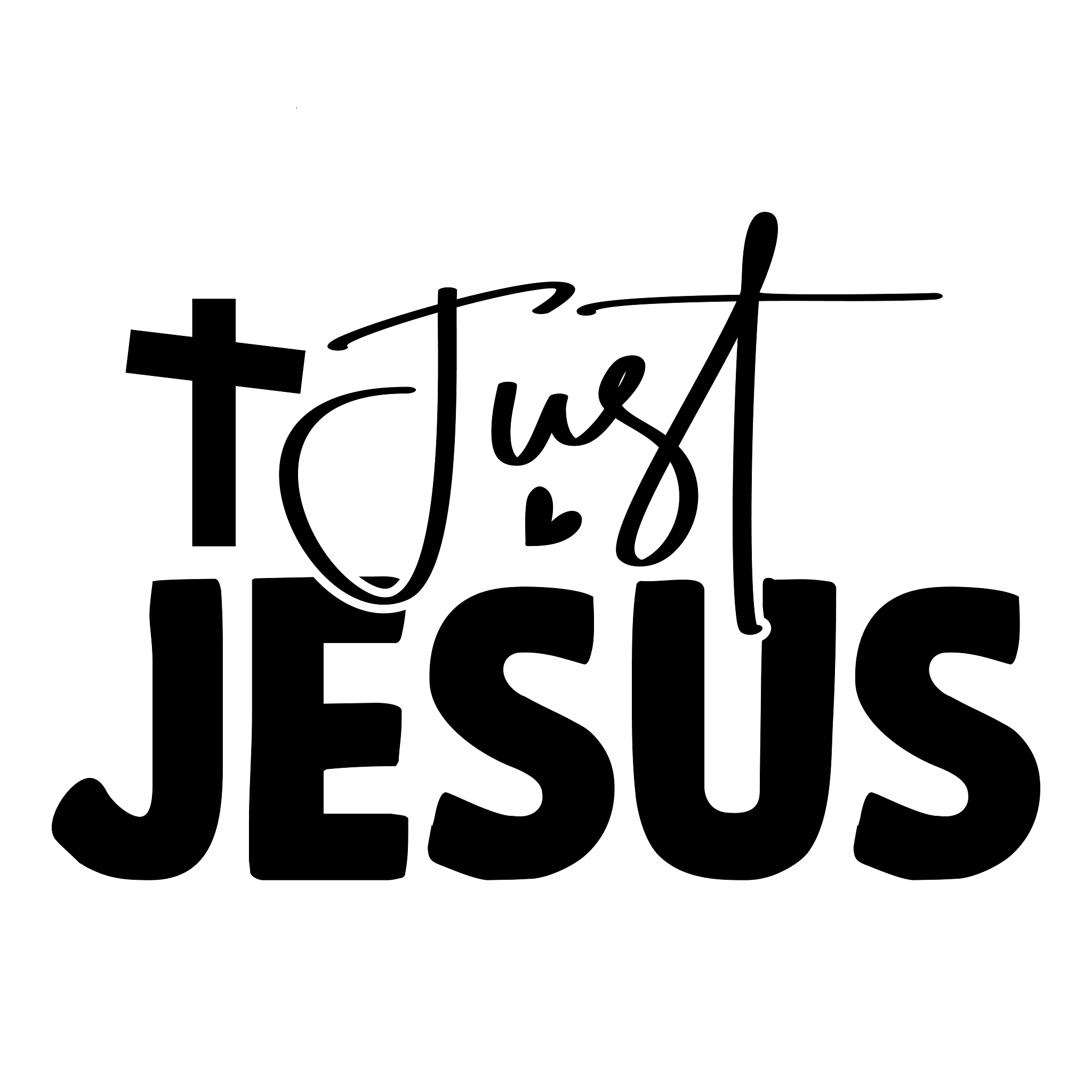 Inspirational Quote "Just Jesus Sticker" Motivational Sticker Vinyl De
