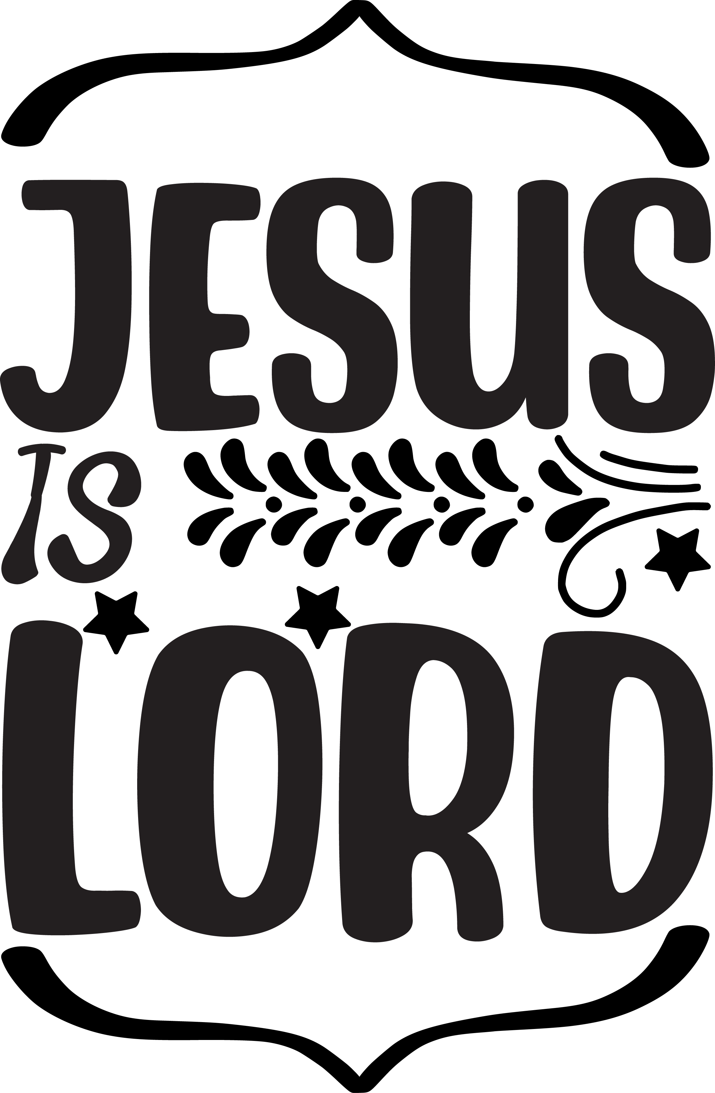 Inspirational Quote "Jesus Lord" Motivational Sticker Vinyl Decal Moti