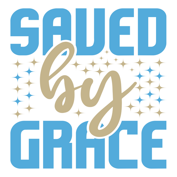 Inspirational Quote "Saved By Grace, Sticker Gift" Motivational Sticke ...
